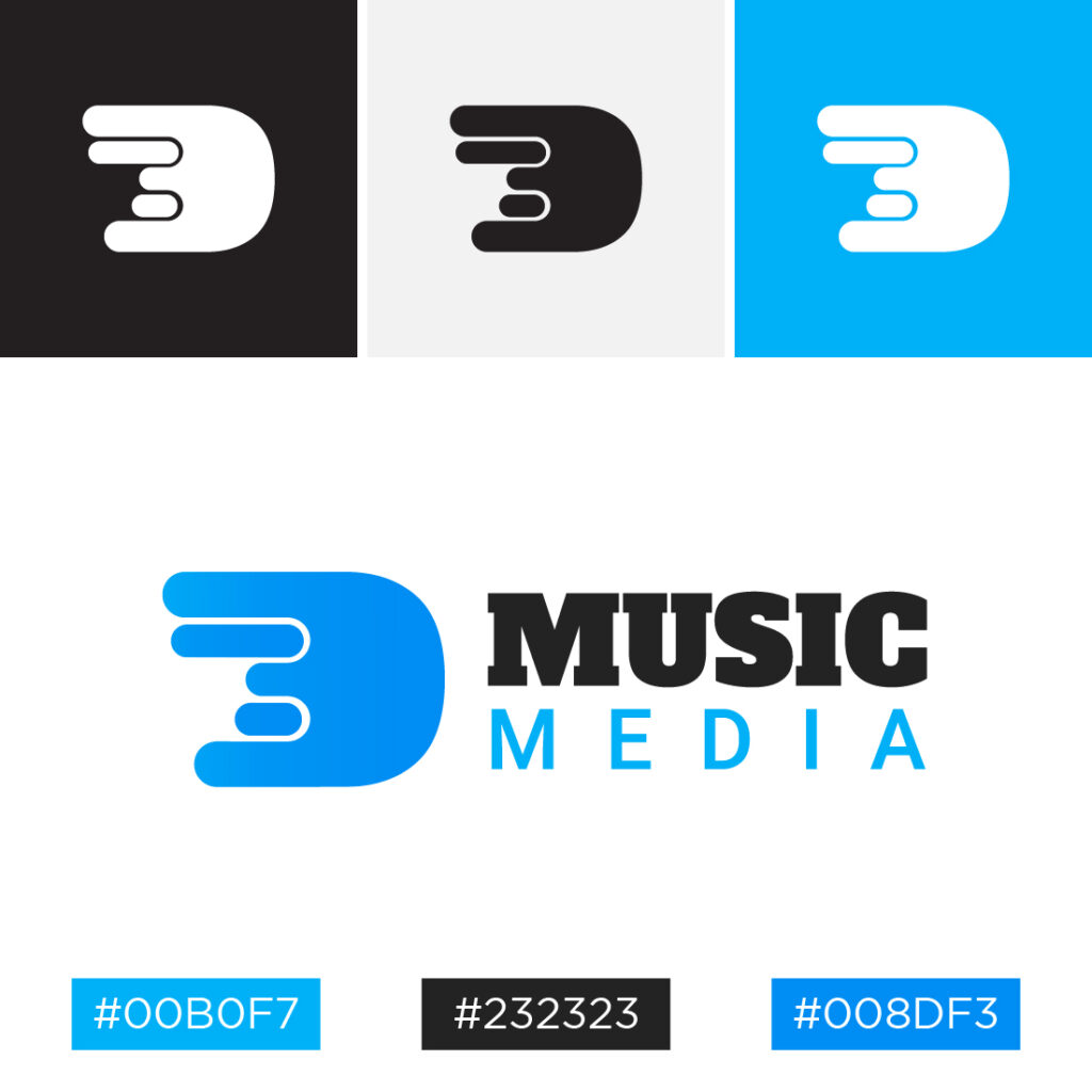 MUSIC MEDIA logo design | MasterBundles