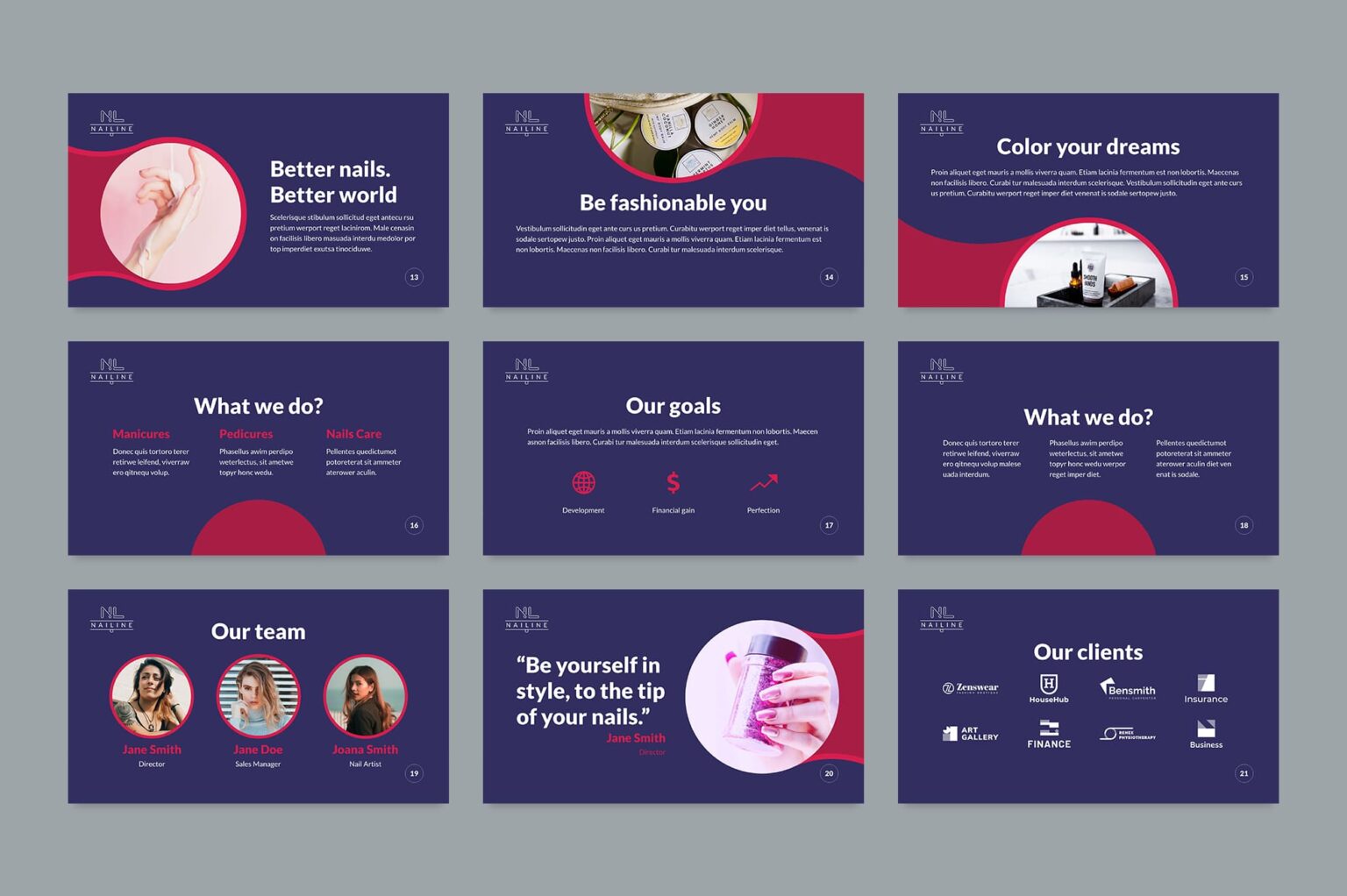 Nail Studio PowerPoint Presentation Template – MasterBundles