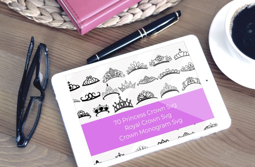 70 Princess Crown Monogram SVG – MasterBundles