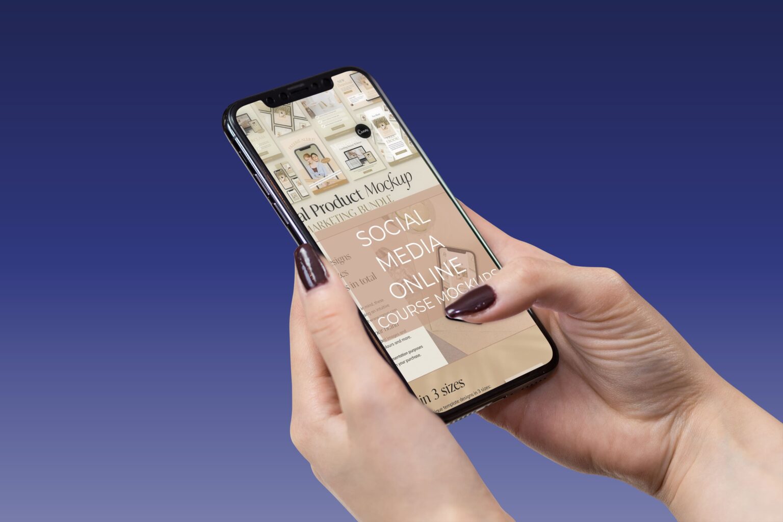 Social Media Online Course Mockups – MasterBundles
