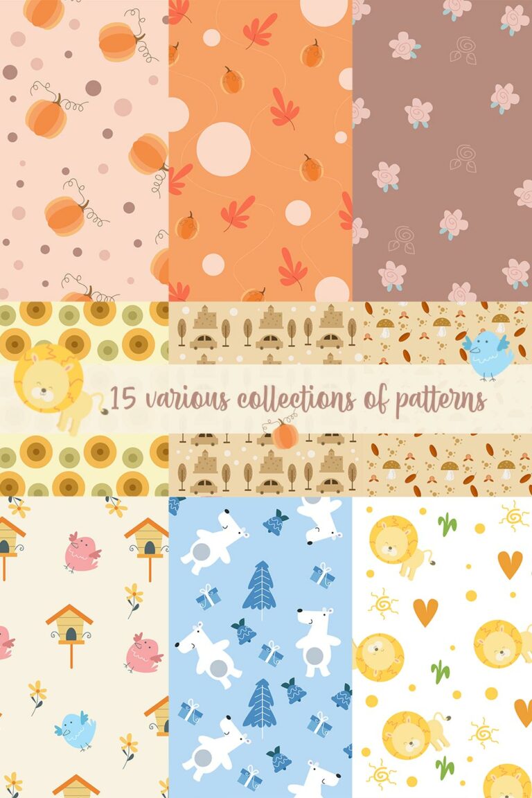 15 various collections of patterns 01 - Only $9 - MasterBundles