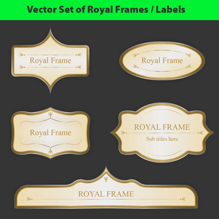 Royal Frames set - Vector - MasterBundles