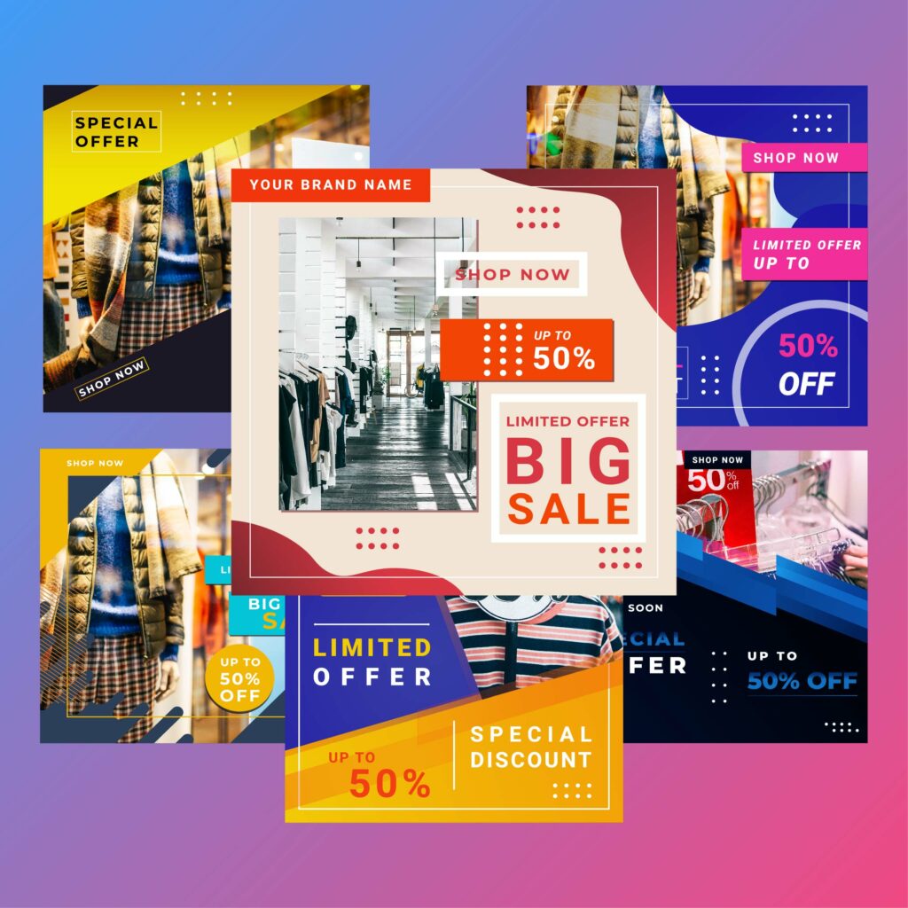 social media post template for sales promotion - MasterBundles