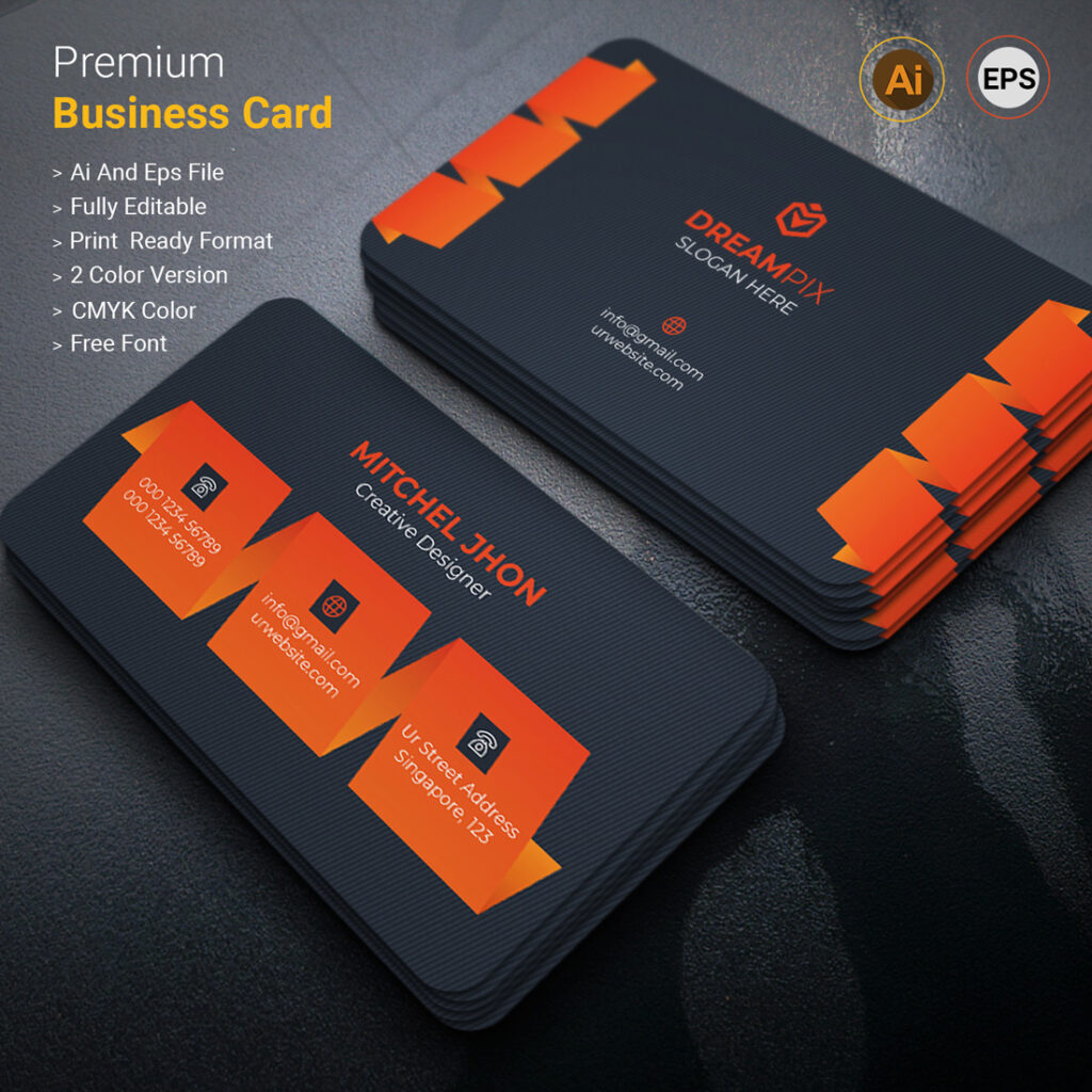Corporative Business Card Templates In 4 colors | MasterBundles