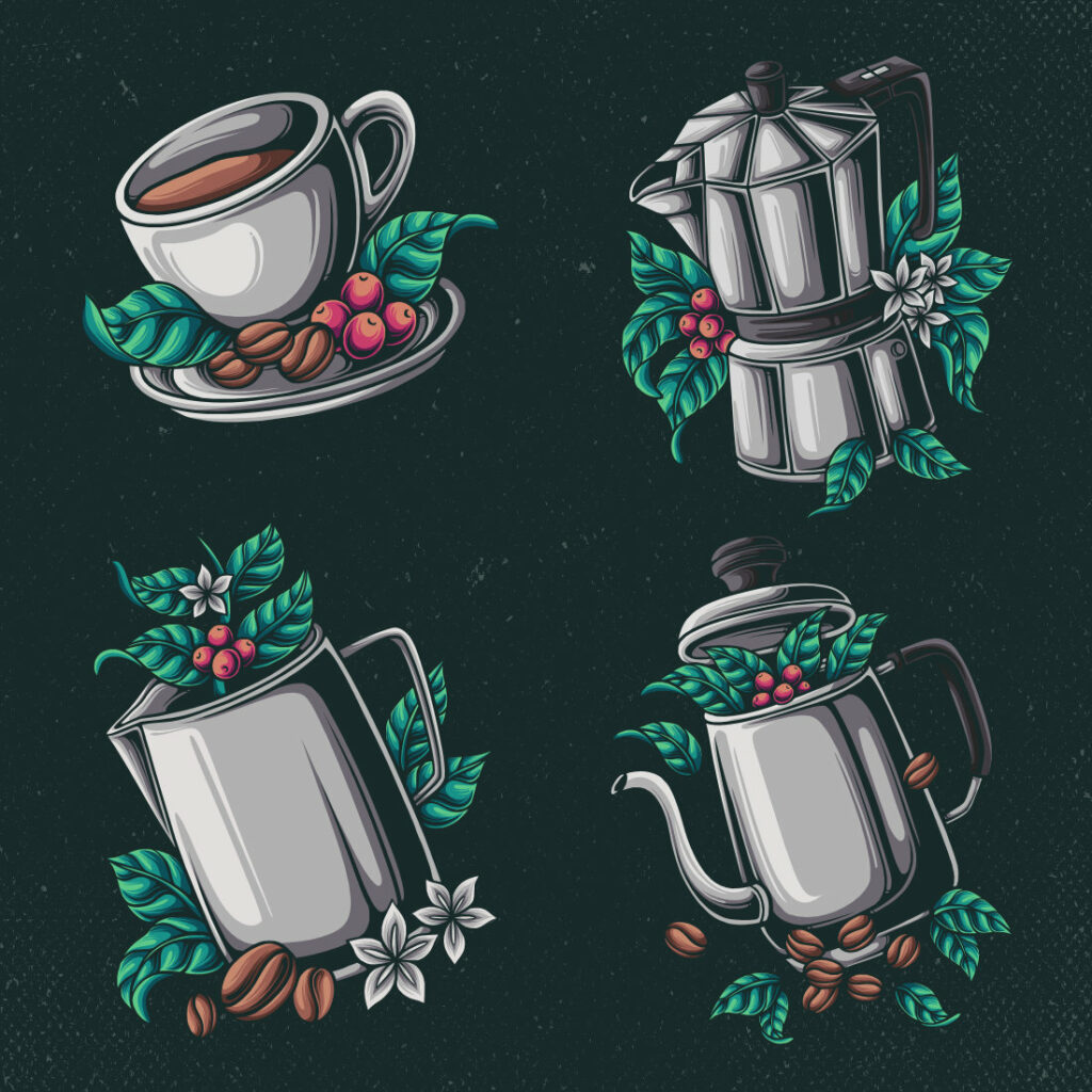 16 Coffee Vector Illustration - Only $10 - MasterBundles