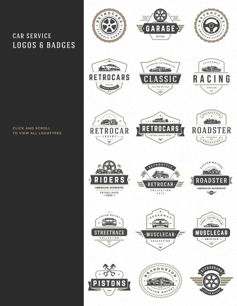 Car Garage Badges & Logos – MasterBundles