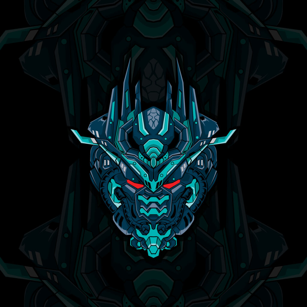 Robot head esports logo - MasterBundles