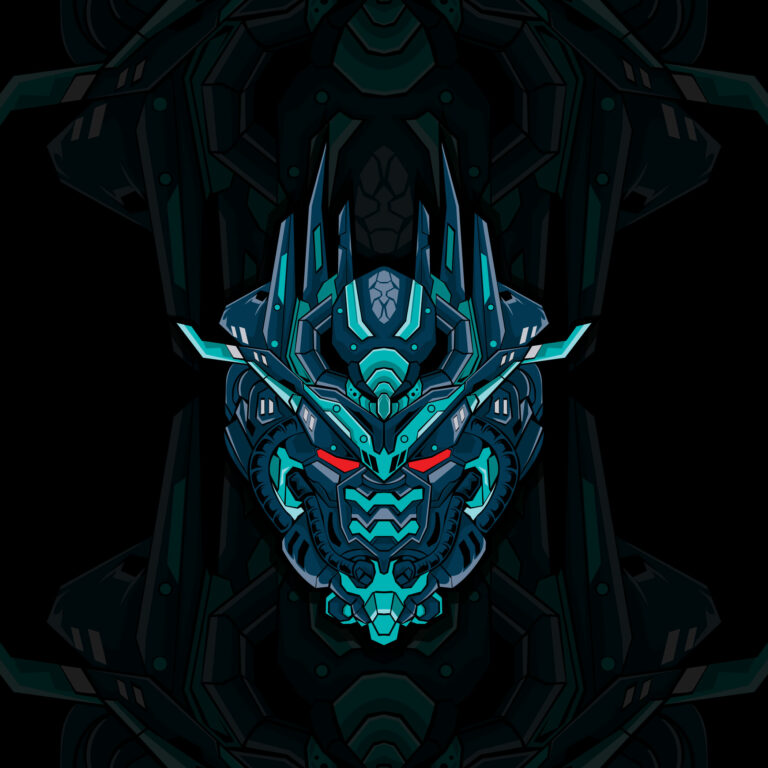 Robot head esports logo - MasterBundles