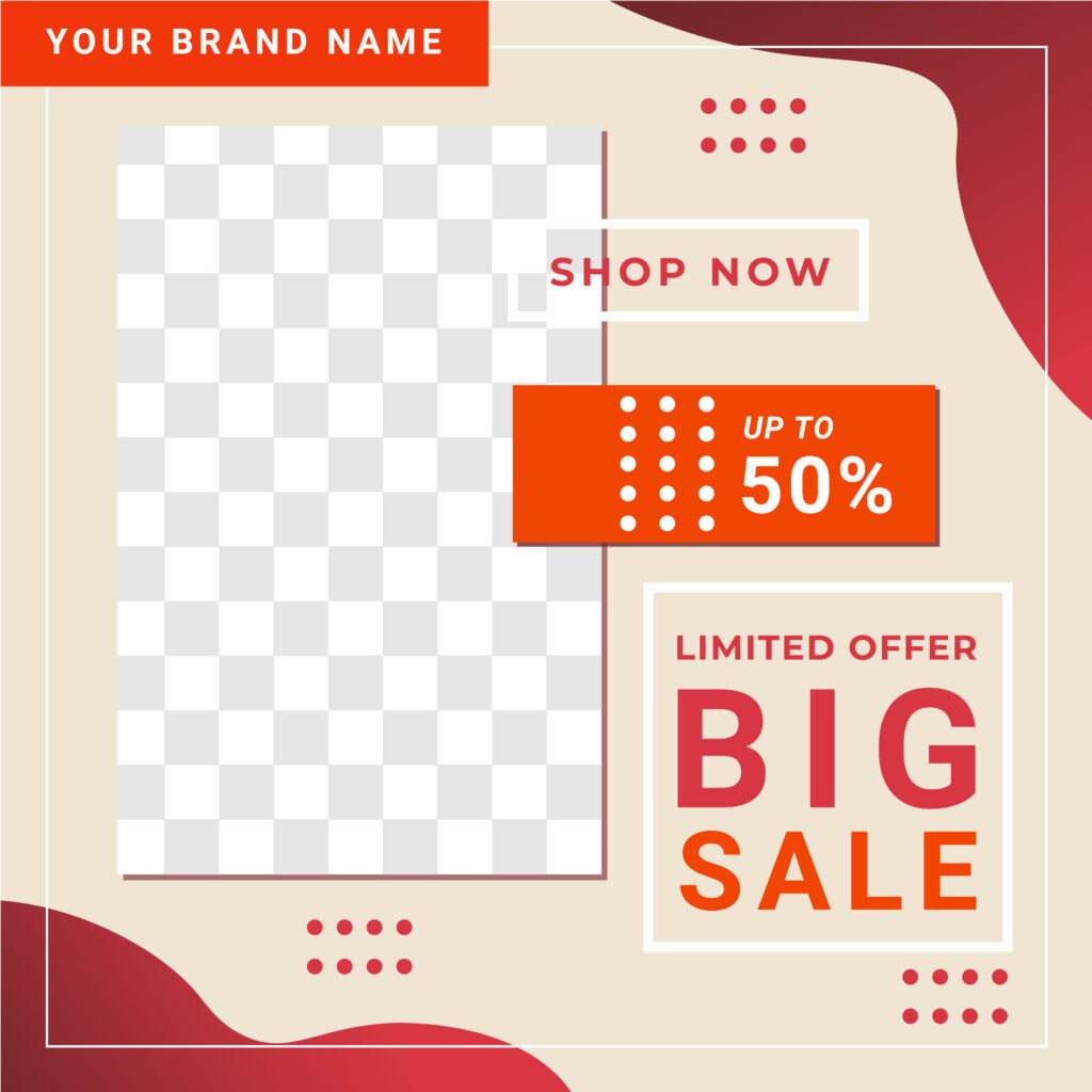 social media post template for sales promotion - MasterBundles