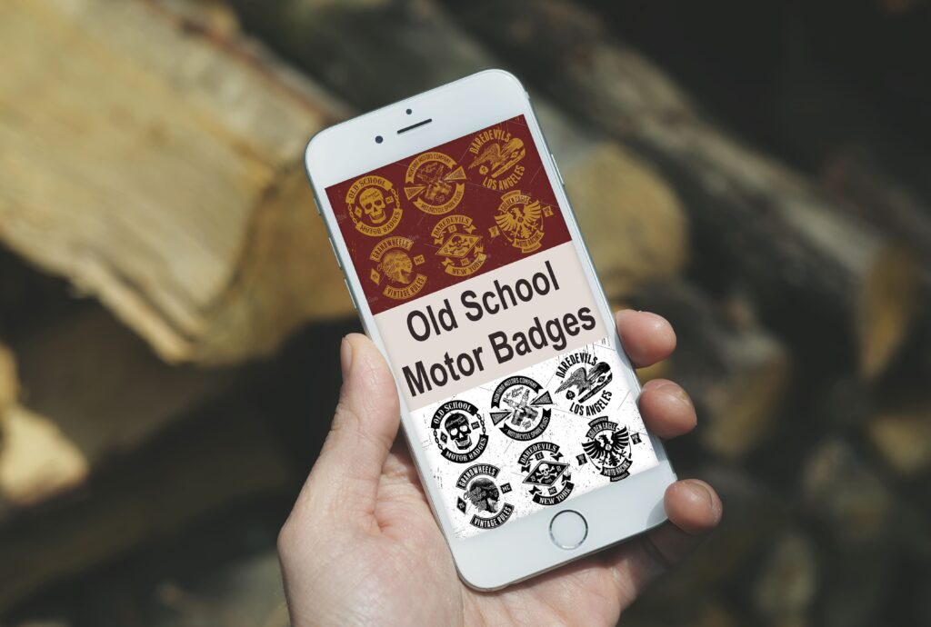 Old School Motor Badges – MasterBundles
