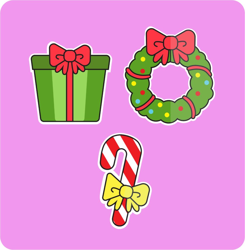 10 cute Christmas sticker designs - MasterBundles
