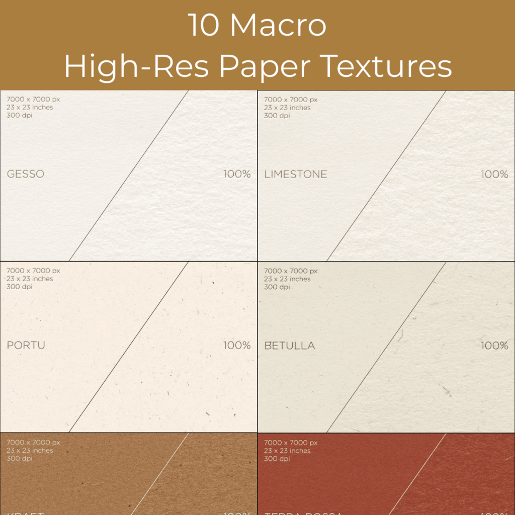 10 Macro High-Res Paper Textures – MasterBundles