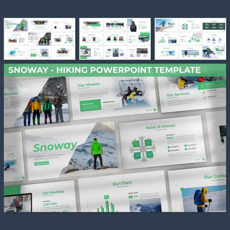 Snoway - Hiking Powerpoint Template – MasterBundles