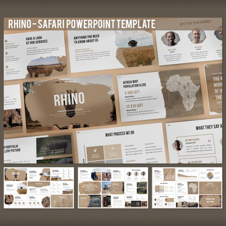 Rhino - Safari Powerpoint Template – MasterBundles