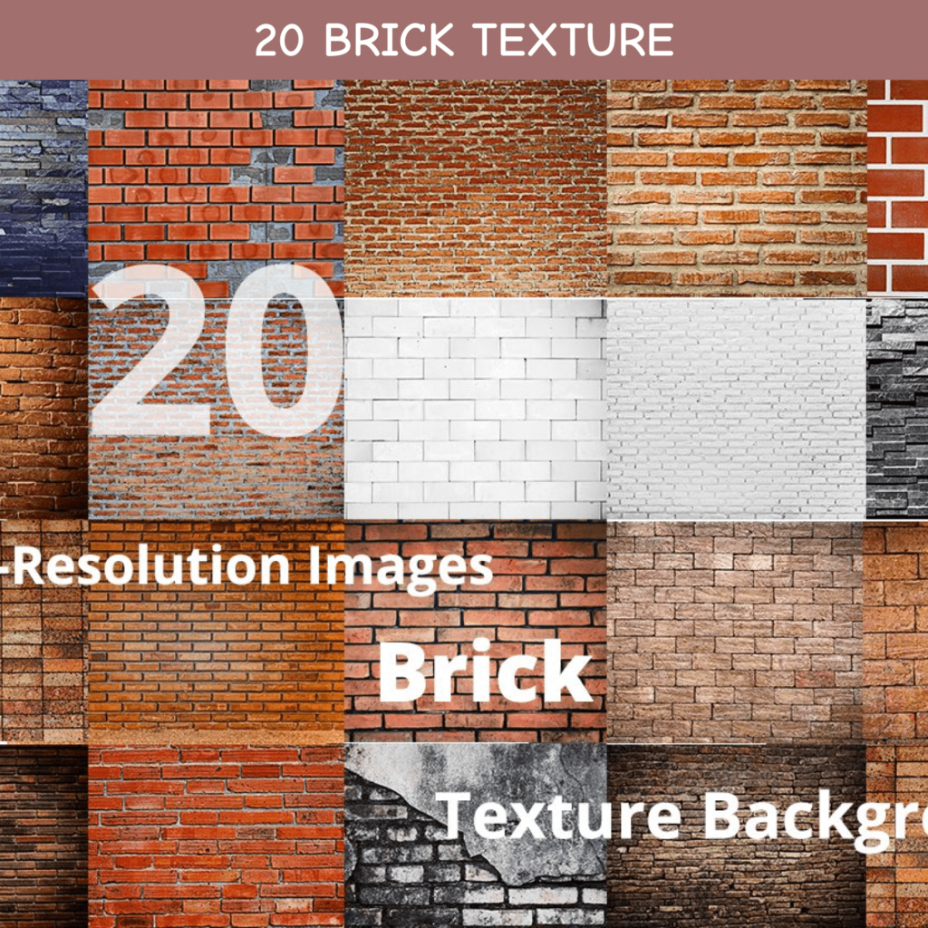 20 Brick Textures Pack – MasterBundles