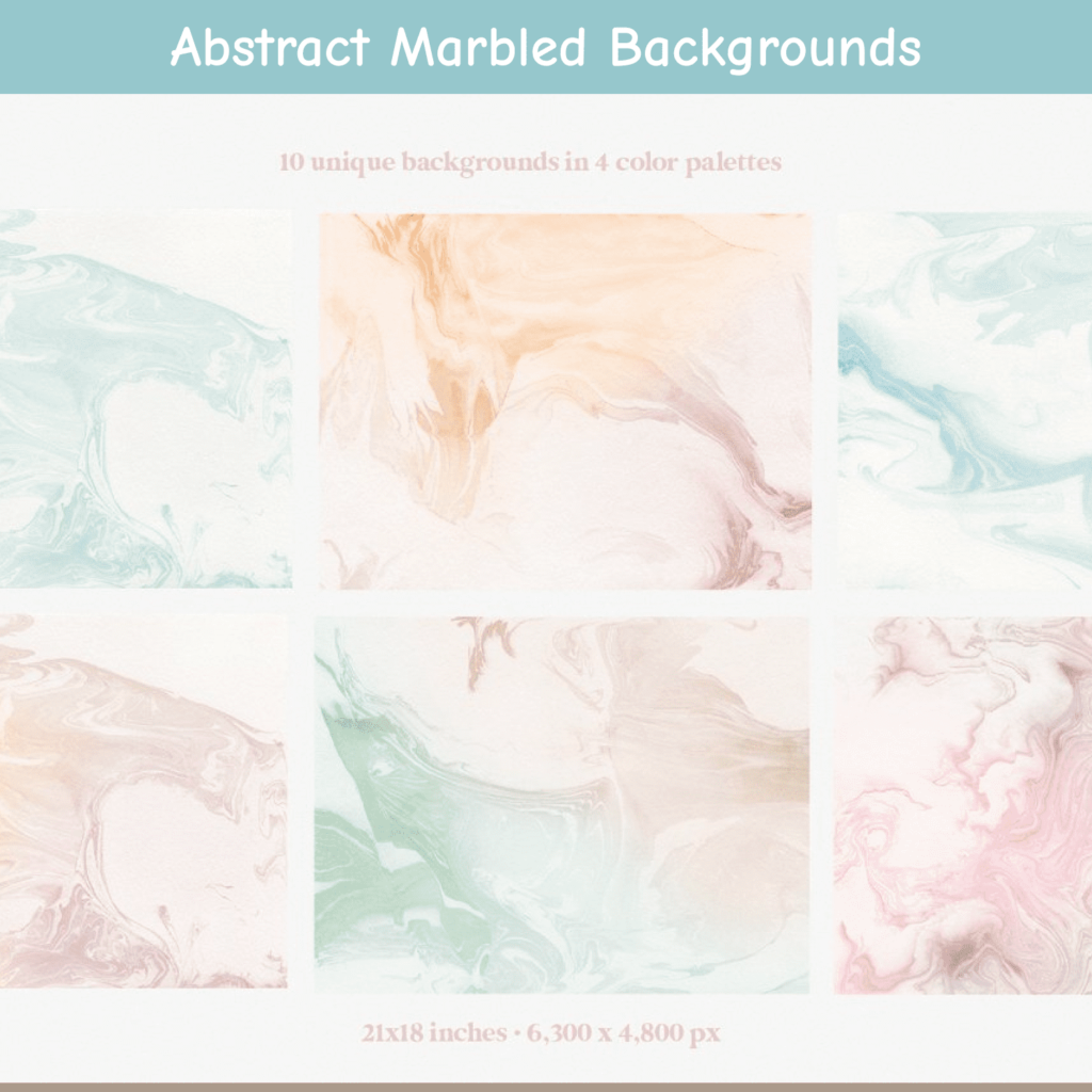 Abstract Marbled Backgrounds – MasterBundles