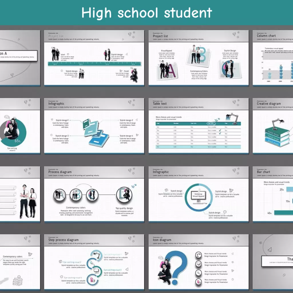 High School Student Powerpoint Template – MasterBundles