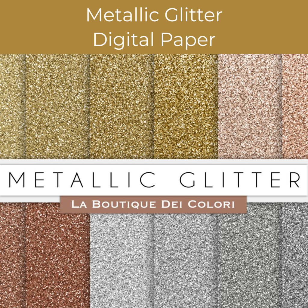 Metallic Glitter Digital Paper – MasterBundles