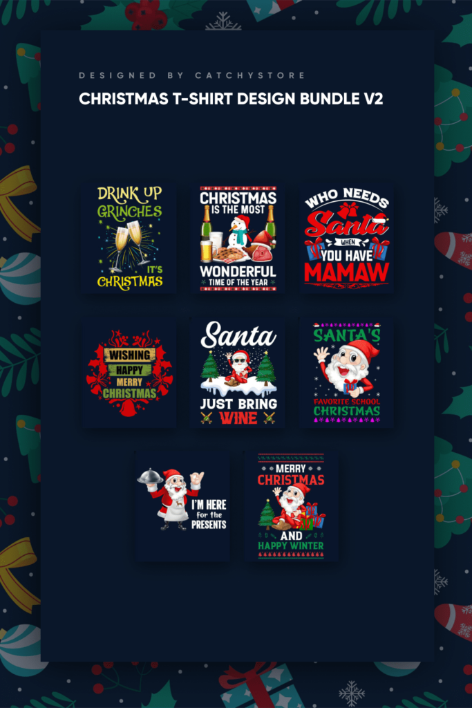 Christmas T-Shirt Design Bundle V2 – MasterBundles