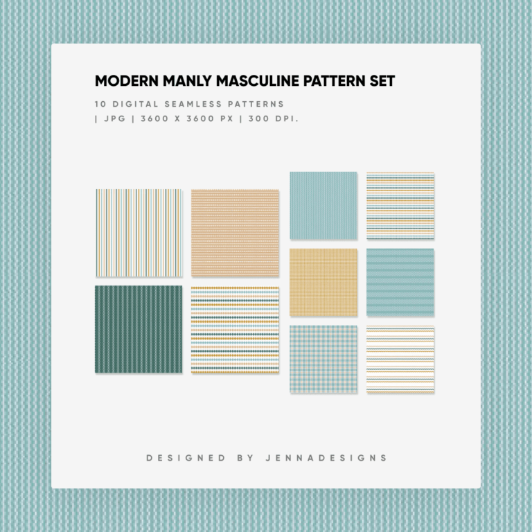 Modern Manly Masculine Pattern Set – MasterBundles
