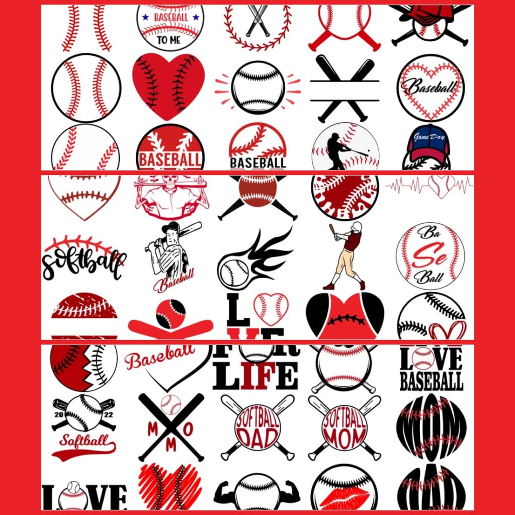500 Baseball file SVG Bundle – MasterBundles