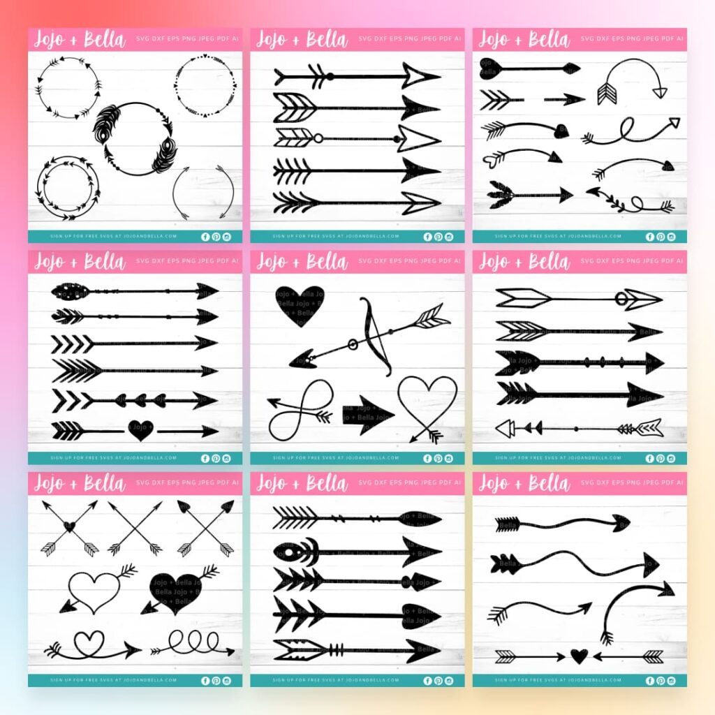 52 Arrow SVG Files – MasterBundles