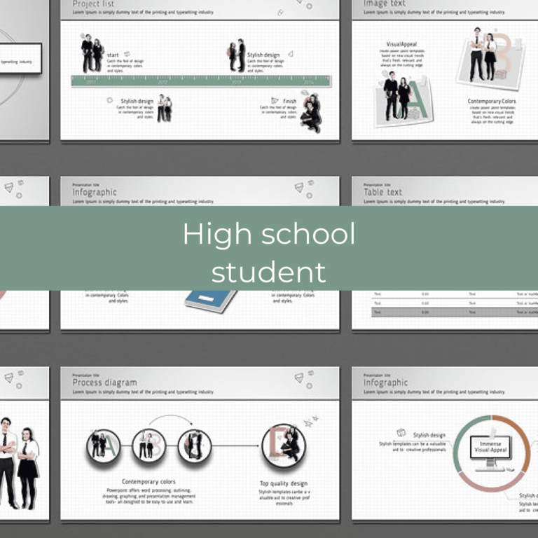 High School Student Powerpoint Template – MasterBundles