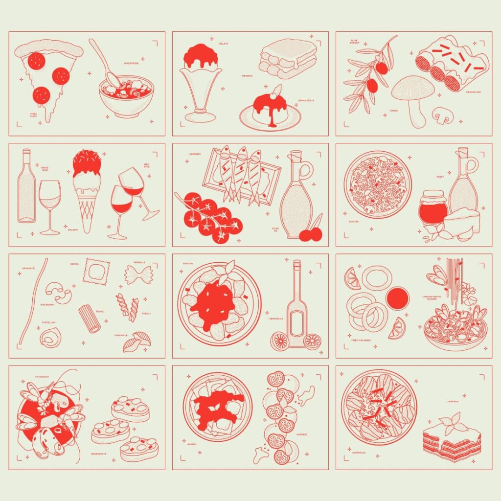 Italian Food Vector Illustration – MasterBundles