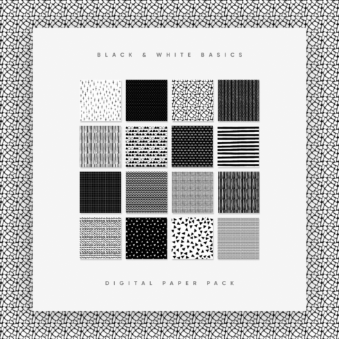 Black & White Basics Digital Paper Pack – MasterBundles
