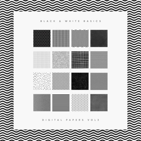 Black & White Basics Digital Paper Pack Vol. 3 – MasterBundles