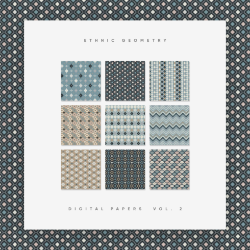 Ethnic Geometry Vol. 2 Digital Papers – MasterBundles
