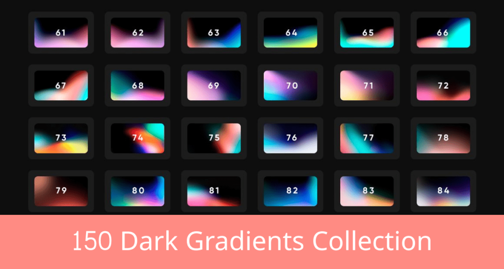 150 Dark Gradients Collection – MasterBundles