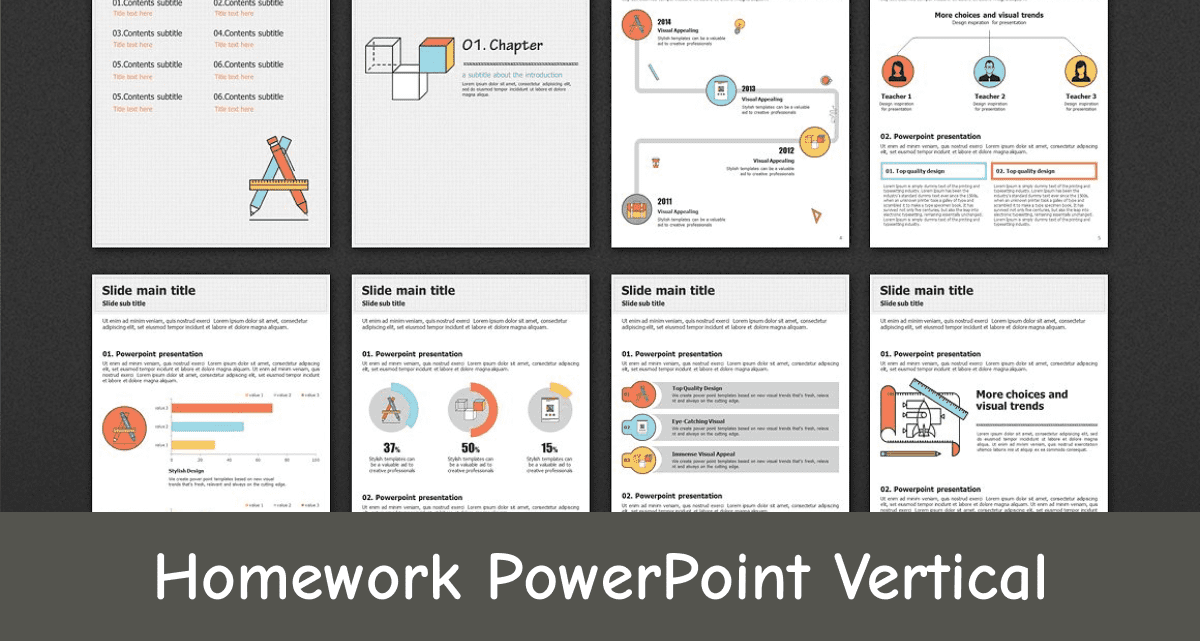Homework PowerPoint Vertical – MasterBundles