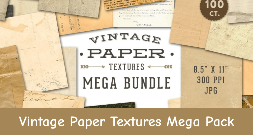 Vintage Paper Textures Mega Pack – MasterBundles