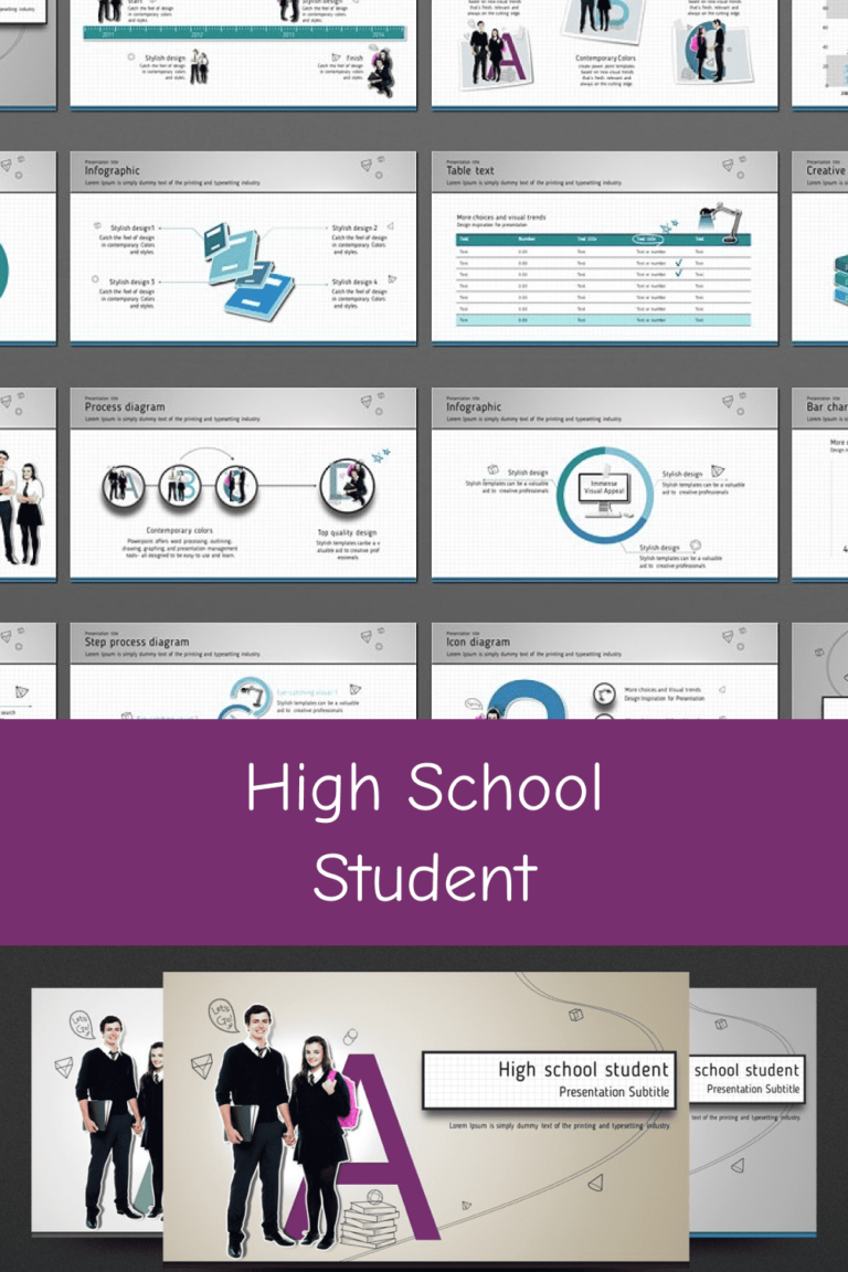 High School Student Powerpoint Template – MasterBundles