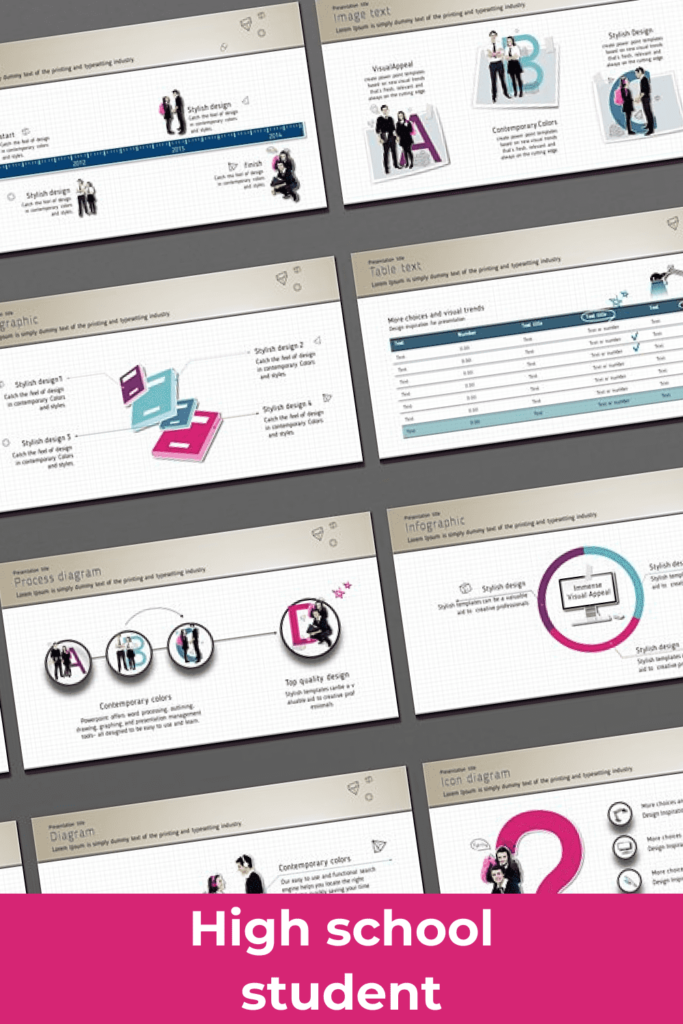 High School Student Powerpoint Template – MasterBundles