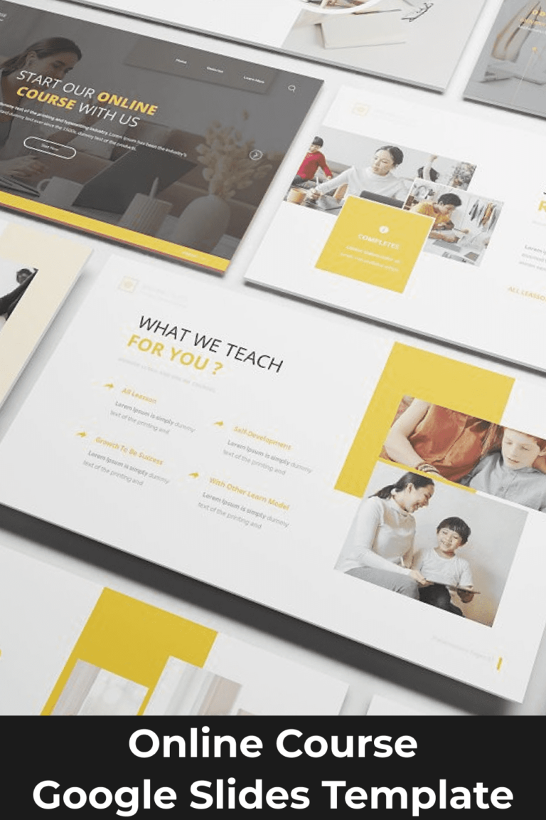 Online Course Google Slides Templates – MasterBundles