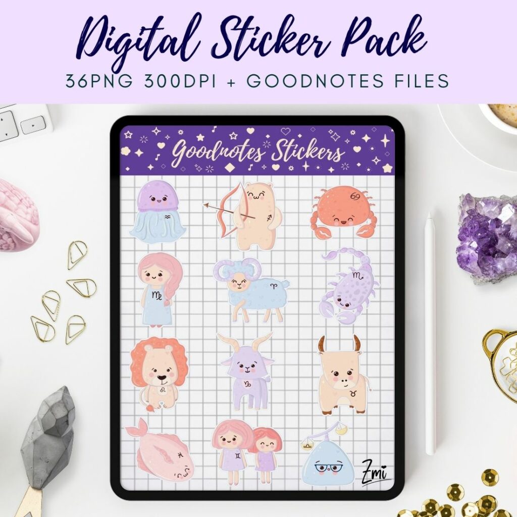 Kawaii Digital Stickers Pack - MasterBundles