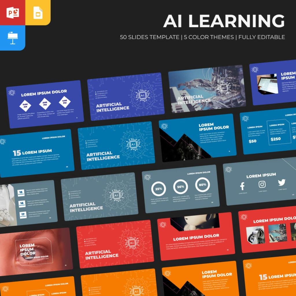 AI Learning Presentation Template – MasterBundles