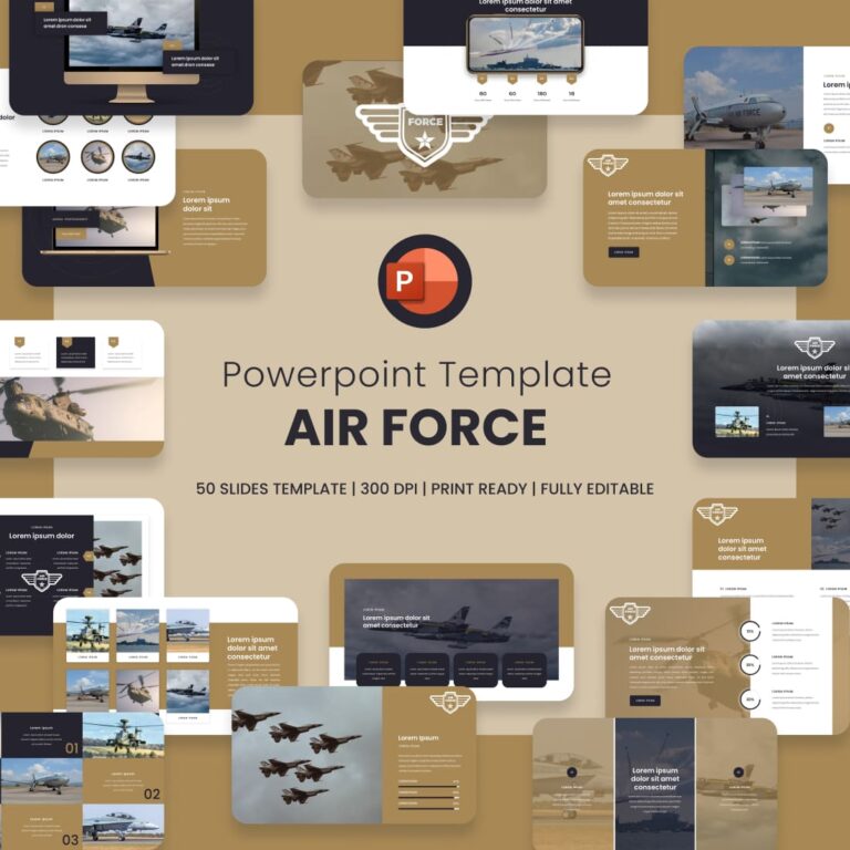 AirForce Military PowerPoint Template – MasterBundles