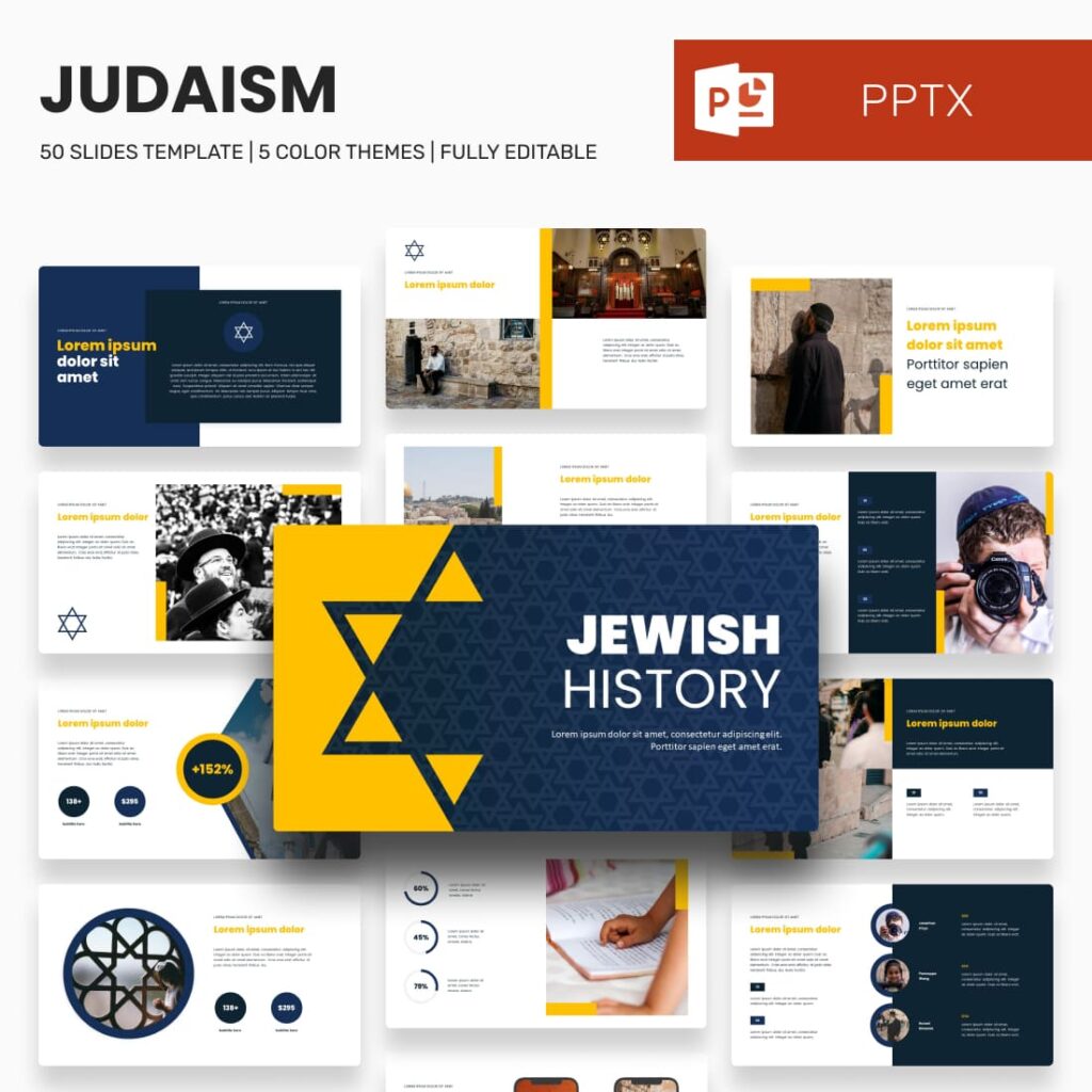 Judaism Presentation PowerPoint template – MasterBundles