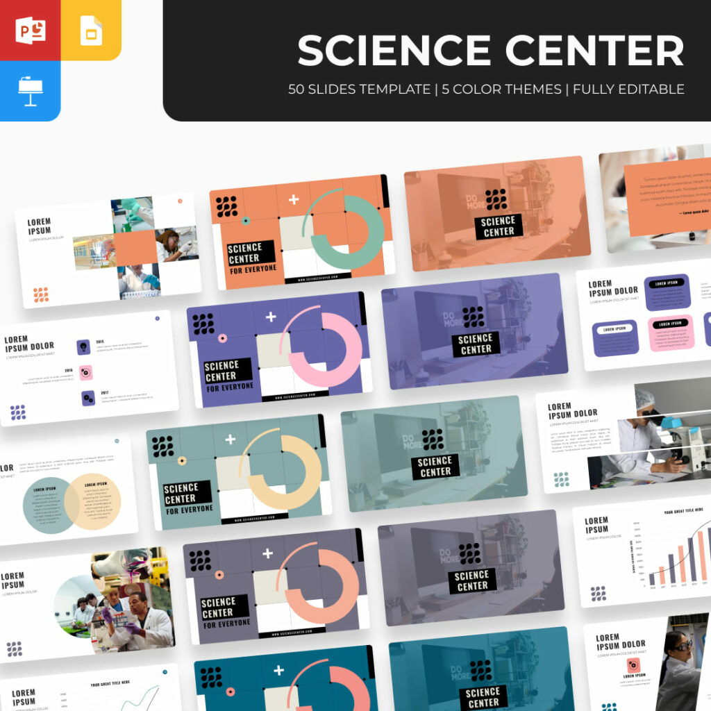 Free Science Education Center PowerPoint Template – MasterBundles