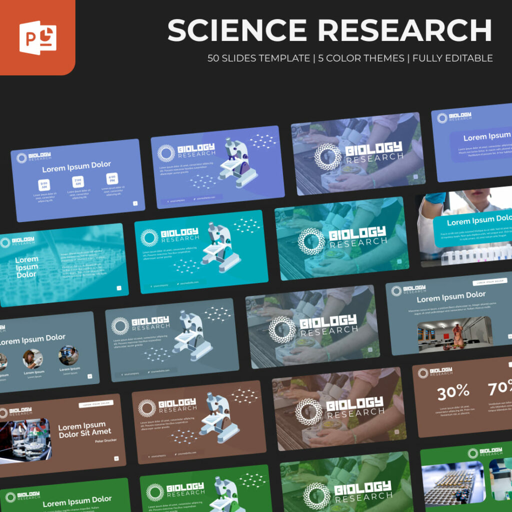 Science Research Powerpoint Template – MasterBundles
