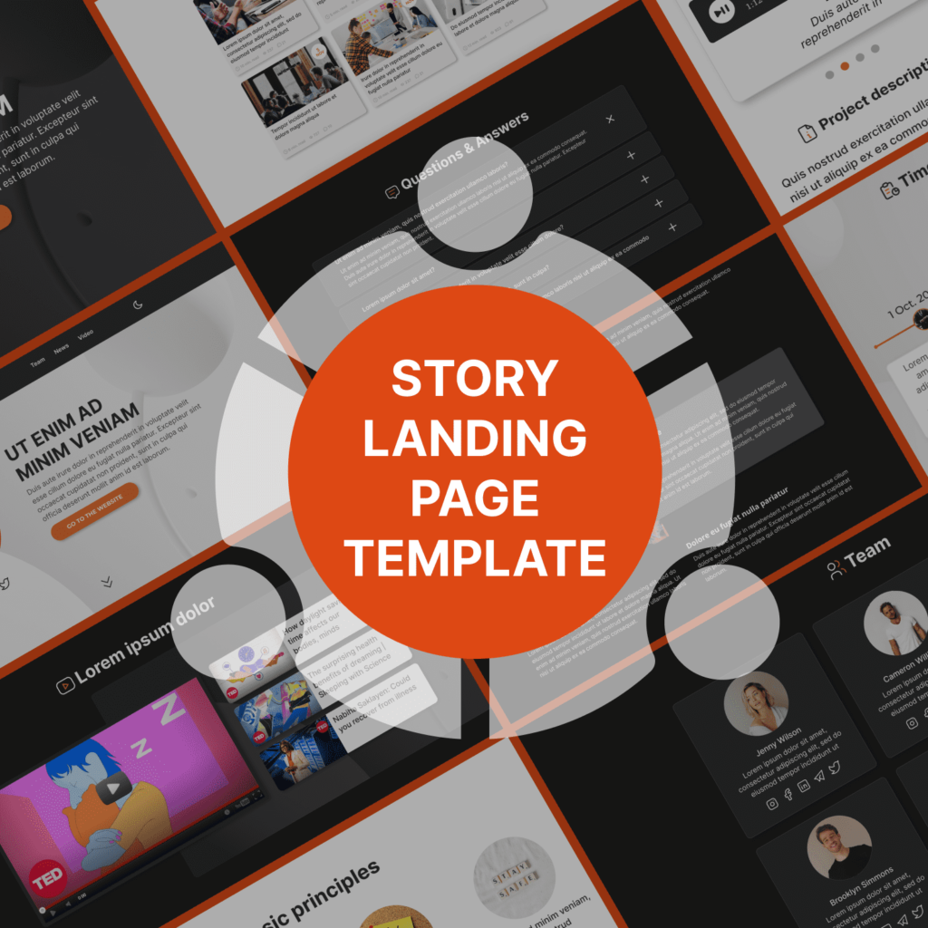 Free Story Landing Page Template Design Figma – MasterBundles