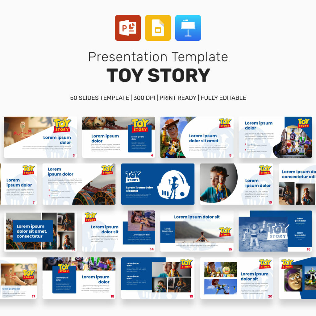 Toy Story Disney Presentation: 50 Slides PPTX, KEY, Google Slides ...
