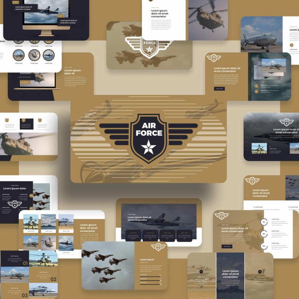 AirForce Military PowerPoint Template – MasterBundles
