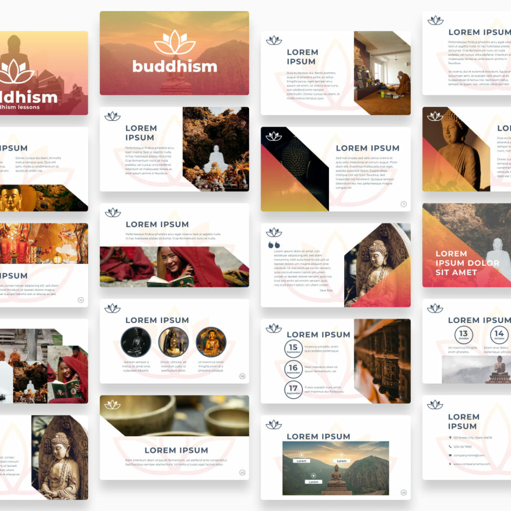 Buddhism Presentation PowerPoint template – MasterBundles