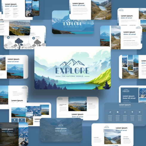Explore Travel Presentation: 50 Slides PPTX, KEY, Google Slides ...