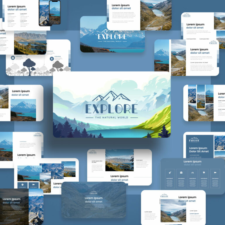 Explore Travel Presentation: 50 Slides PPTX, KEY, Google Slides ...