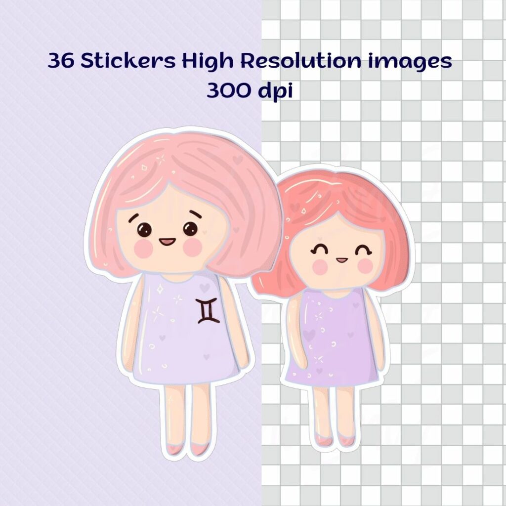 Kawaii Digital Stickers Pack - MasterBundles